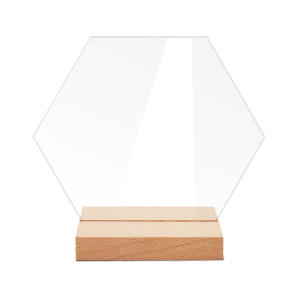 AFQH Acrylic Sign with Wood Stands, Blank Acrylic Signs with Base ...