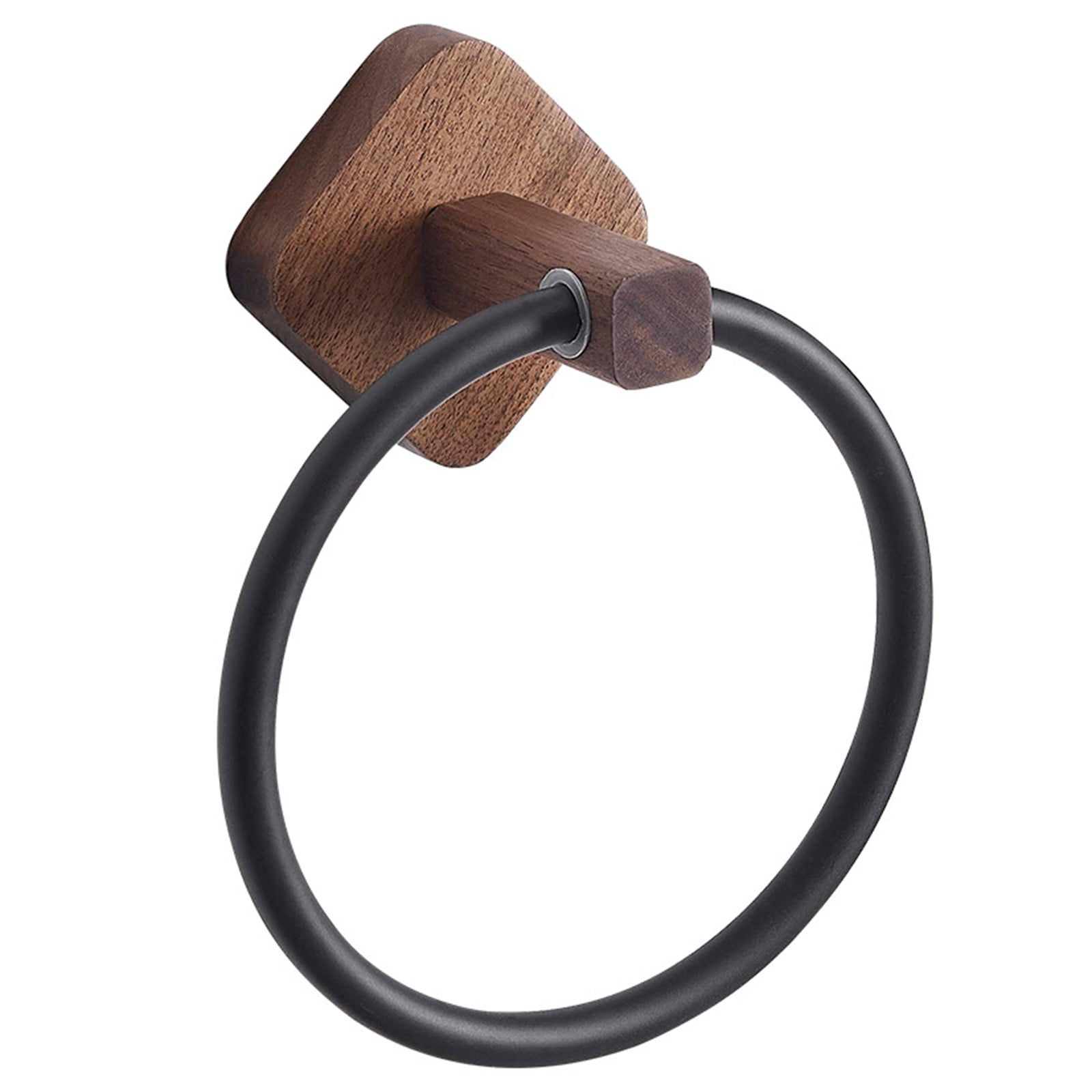 AFQH Bath towel ring, aluminum, wooden,, wall-mounted, bathroom ...