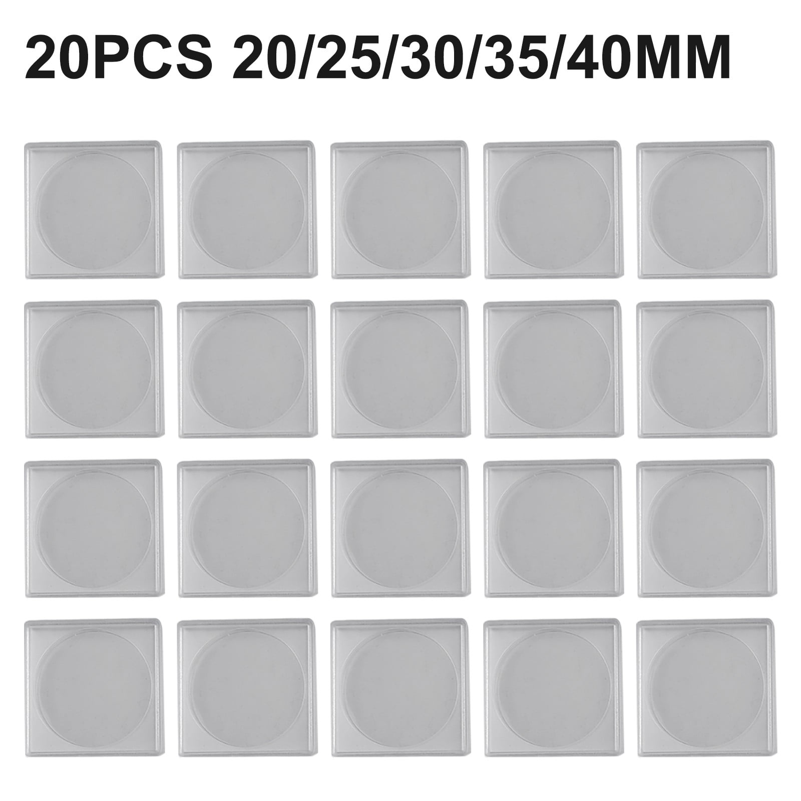 AFQH Coin Capsules Box White Protect Gasket Coin Holder Case Square ...