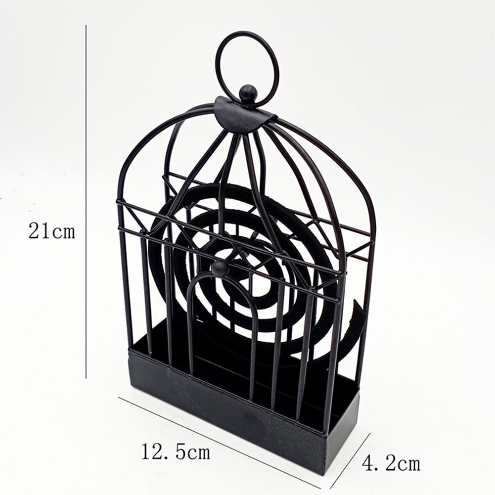 AFQH Creative Metal Bird Cage Incense Holder: Fireproof Hanging Coil ...