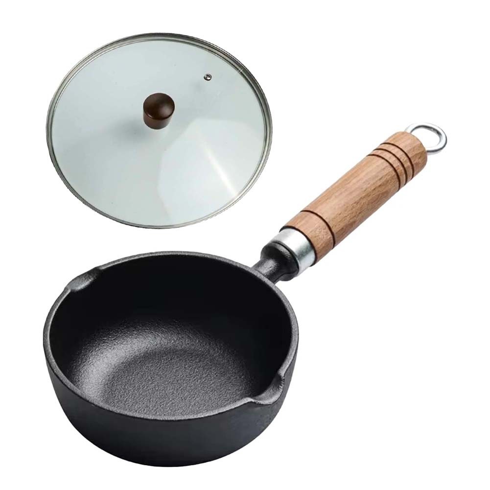 AFQH Deep cast iron oil-filled mini pan for hot milk and fried eggs ...