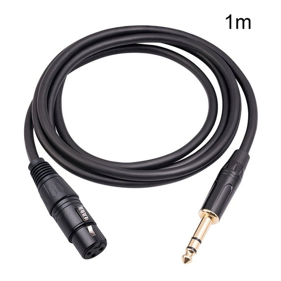 AFQH Female XLR to TRS Stereo 6.35mm 1/4 Inch Noise Balanced Mic Patch Cable - Walmart.com
