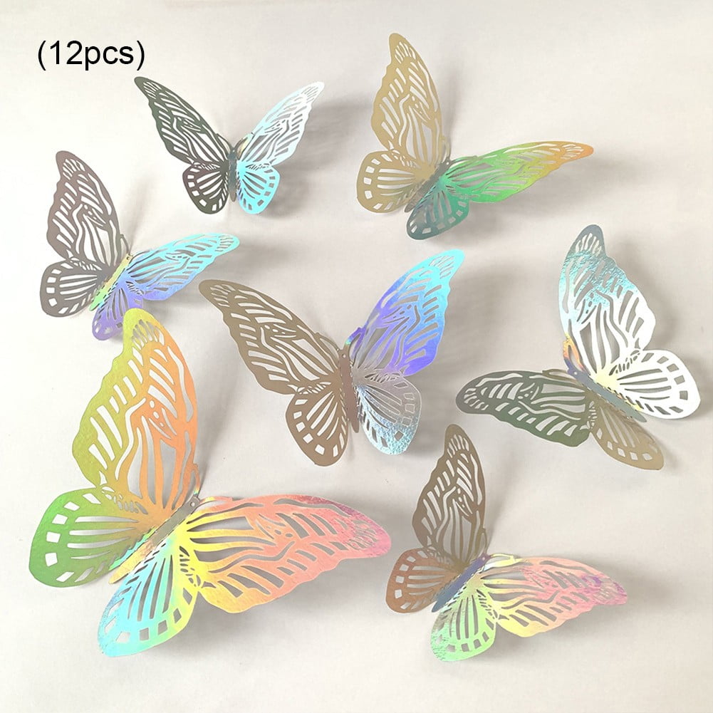 AFQH Magnetic 3D Butterflies with Stickers Multicolour Themed Sets Simulation - Walmart.com
