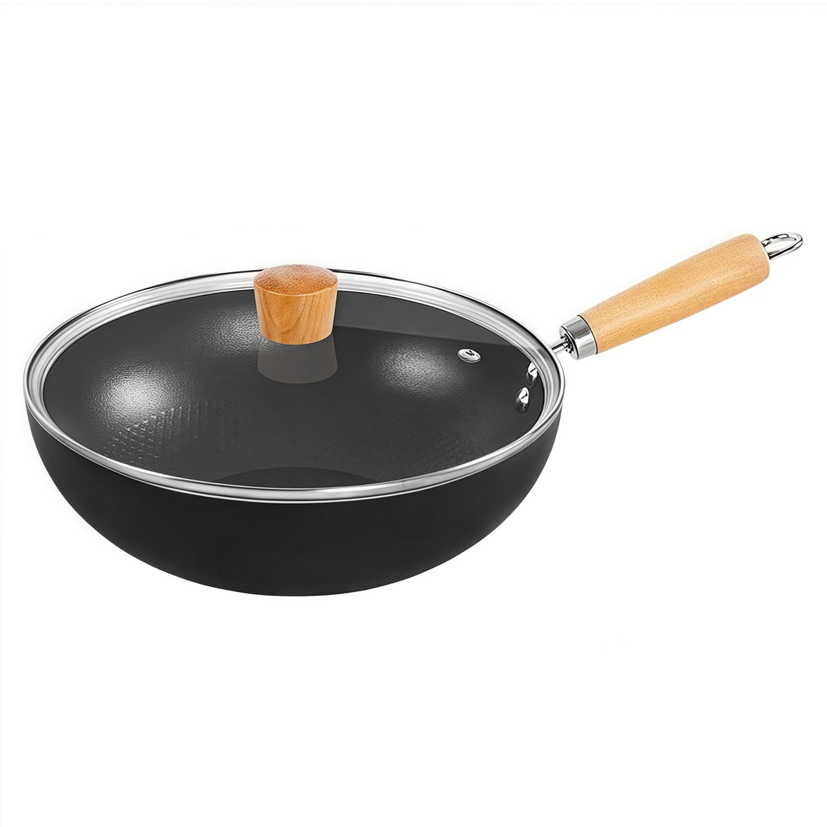 AFQH Non-stick Frying Pan for Flat Bottom Wok Iron Pots Kitchen ...