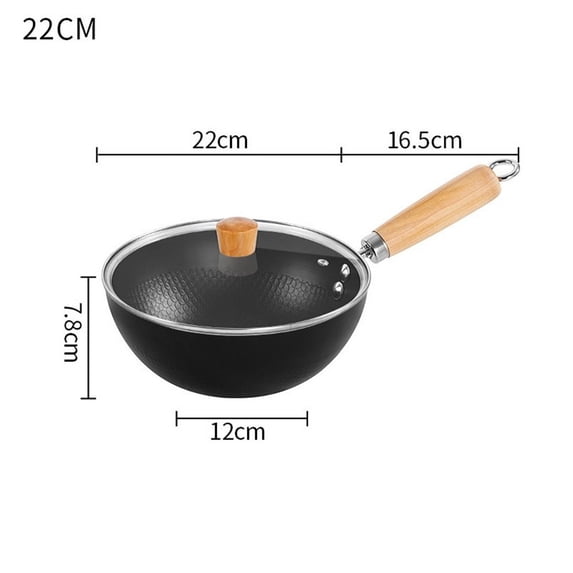 AFQH Non-stick Frying Pan for Flat Bottom Wok Iron Pots Kitchen ...