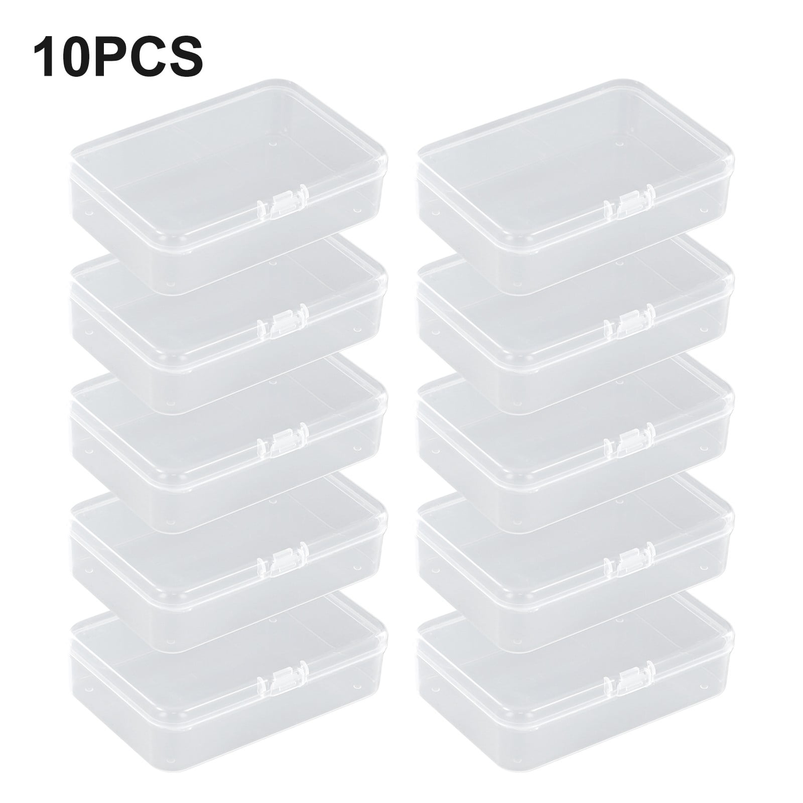 AFQH Organizer Storage Box Plastic With Cover 10pcs Container Environmentally - Walmart Business ...