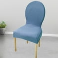 AFQH Oval Dining Table Chair Cover Backrest Round Back Chair Cover ...