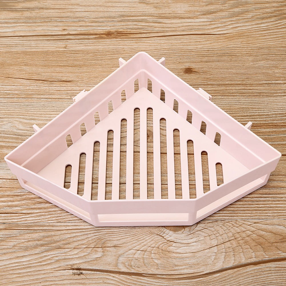 AFQH Plastic Triangle Bathroom Shelf Organizer Shampoo Gel Storage ...