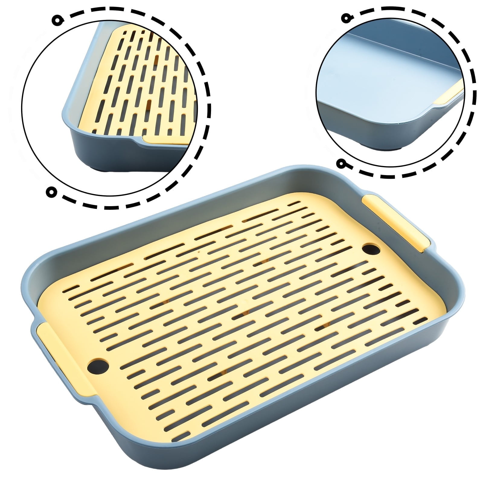 AFQH Rabbit Litter Box, Guinea Pig Training Pan Cage with Toilet Tray ...