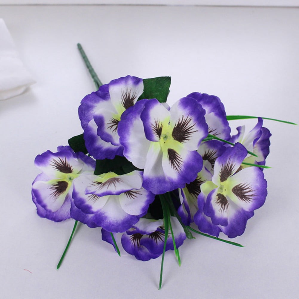 AFQH Realistic Artificial Flowers Pansy Design for Effortless Home ...