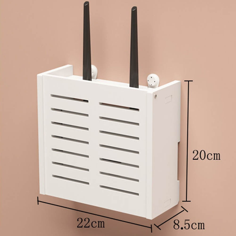 AFQH Router Storage Rack TV Set-top Storage Box Wall Mount WiFi Router ...