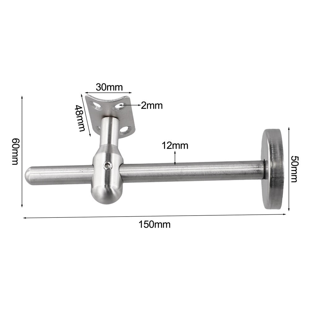 AFQH Silver Stair Handrail Bracket Bannister Wall Support Hand Rail ...