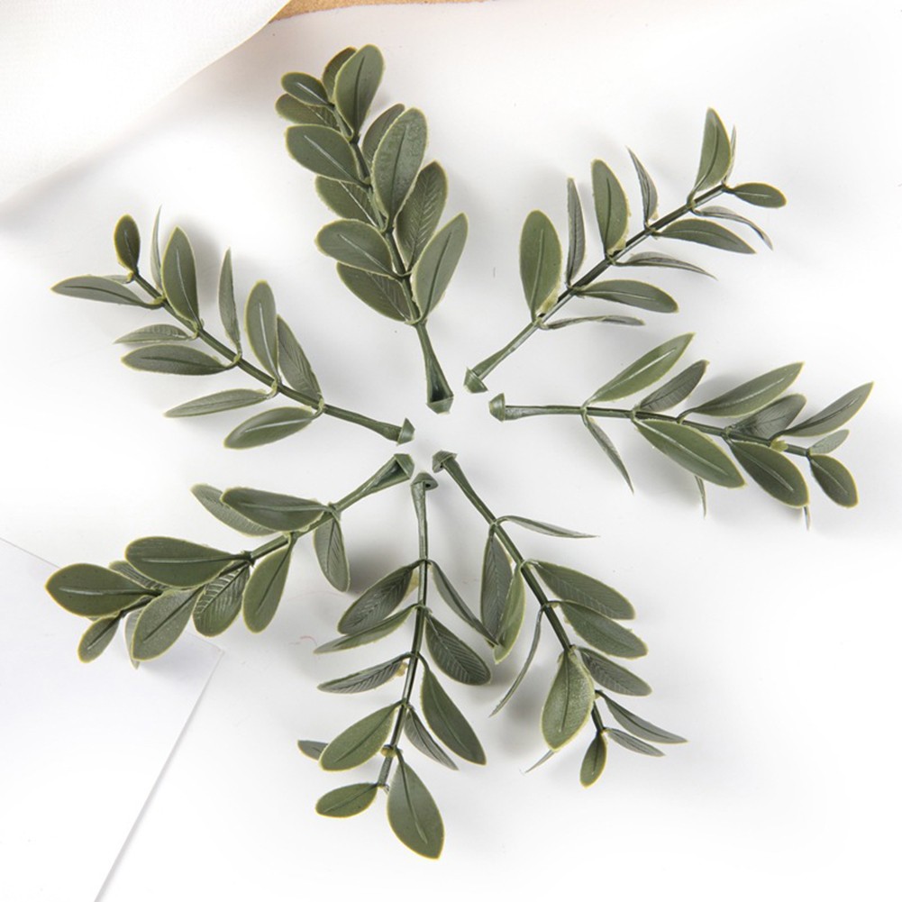 AFQH Simulated plant leaves fake green plants decorative plastic plant ...