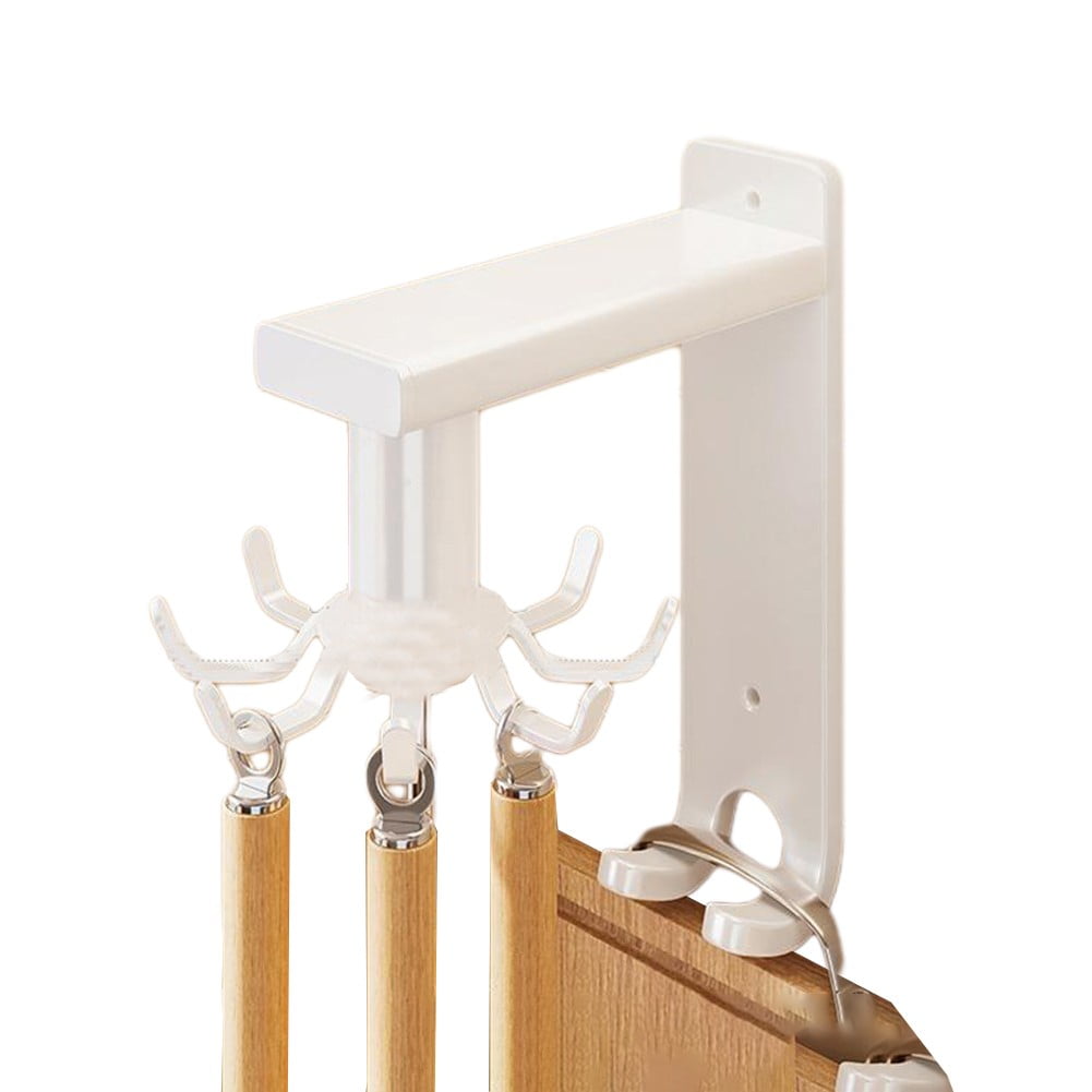 AFQH Sleek Wall Mounted Spoon Holder with 8 Rotatable Hooks Perfect for ...