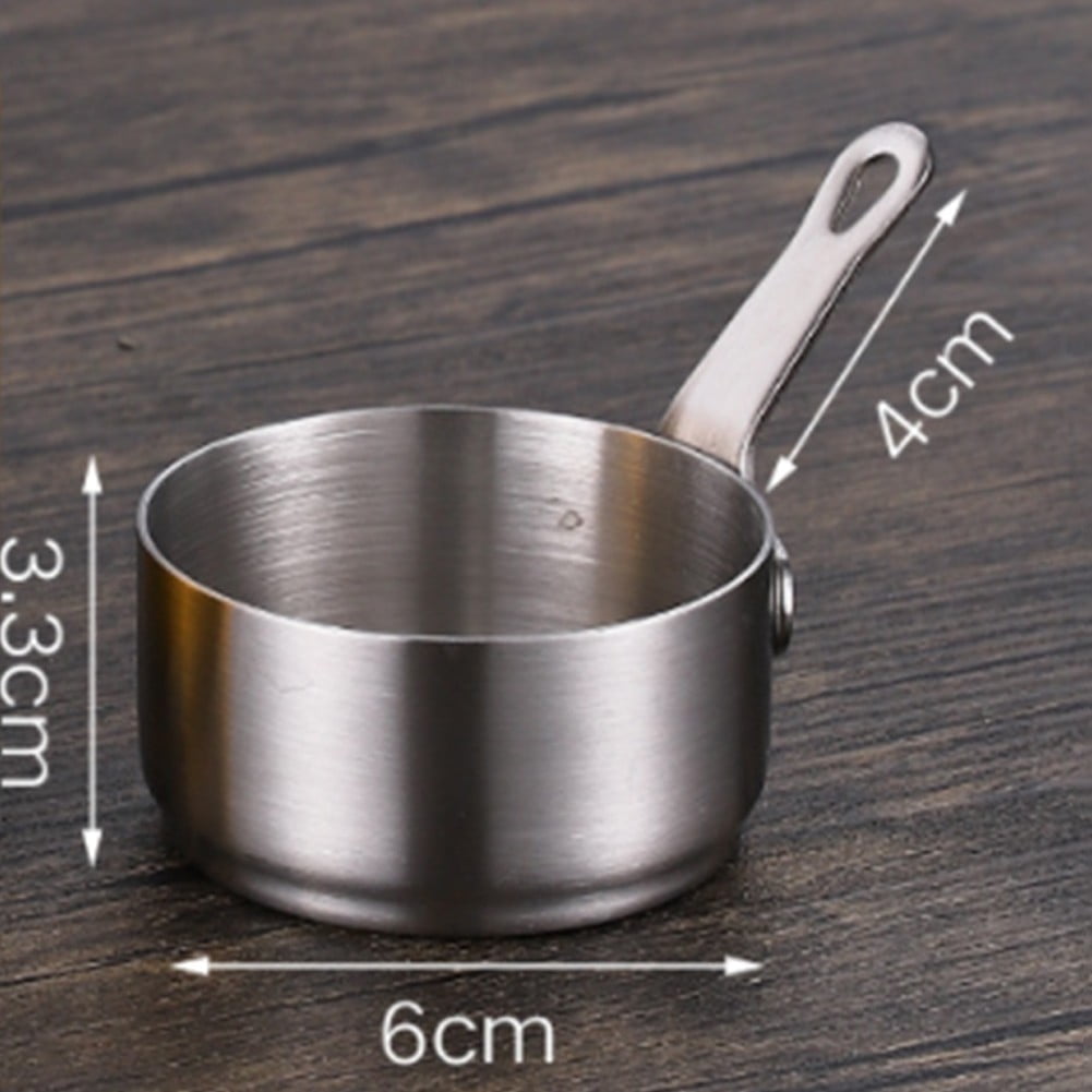 AFQH Stainless Steel Pan, Small Sauce Pan Milk Pot Mini Sauce Pan Non ...