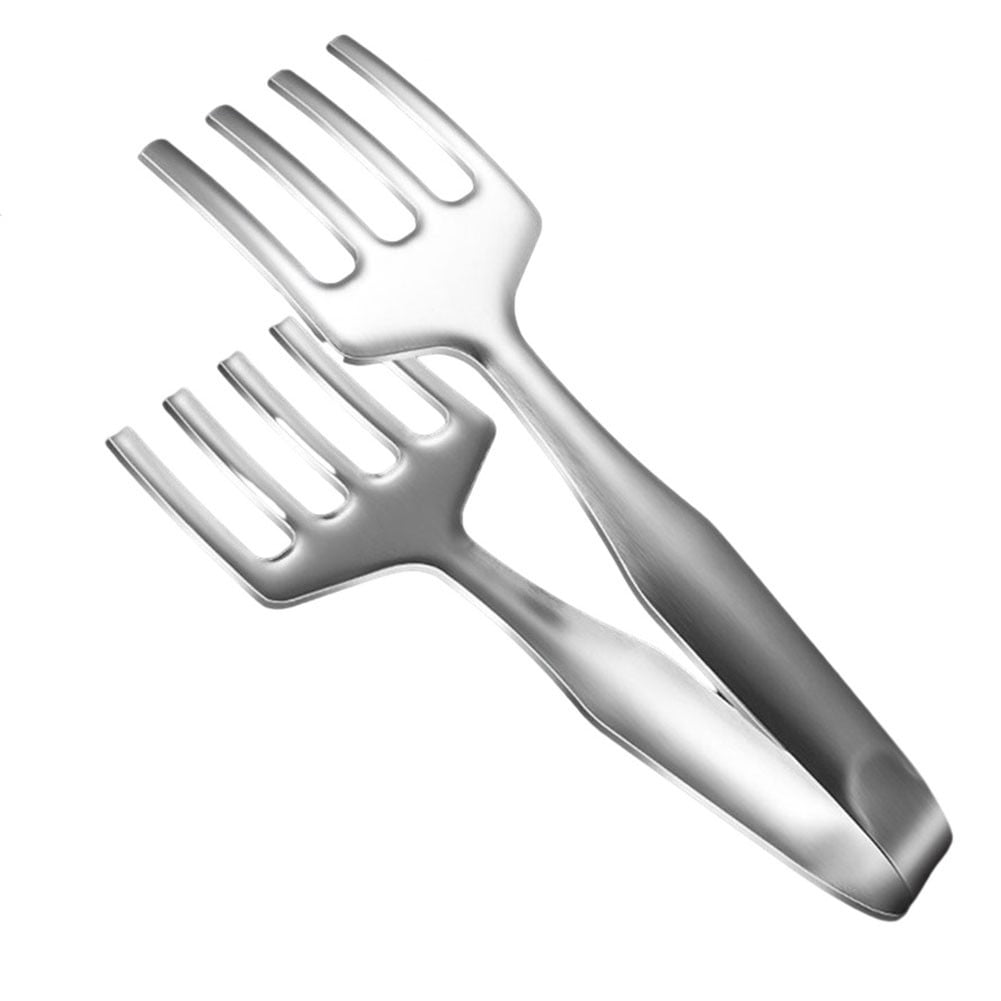 AFQH Stainless Steel Steak Clamp Tongs Meat BBQ Kitchen Multi Purpose ...