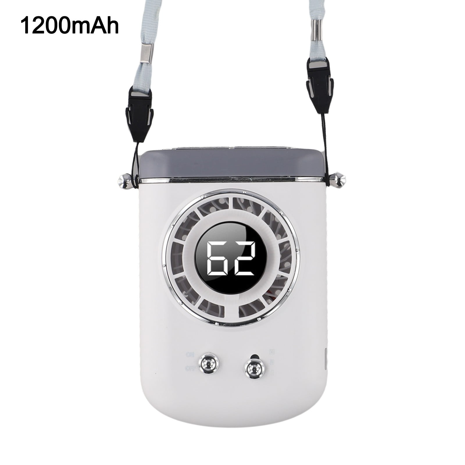 AFQH Wearable Waist and Neck Fan:Three Adjustable Wind Speeds! With LED ...
