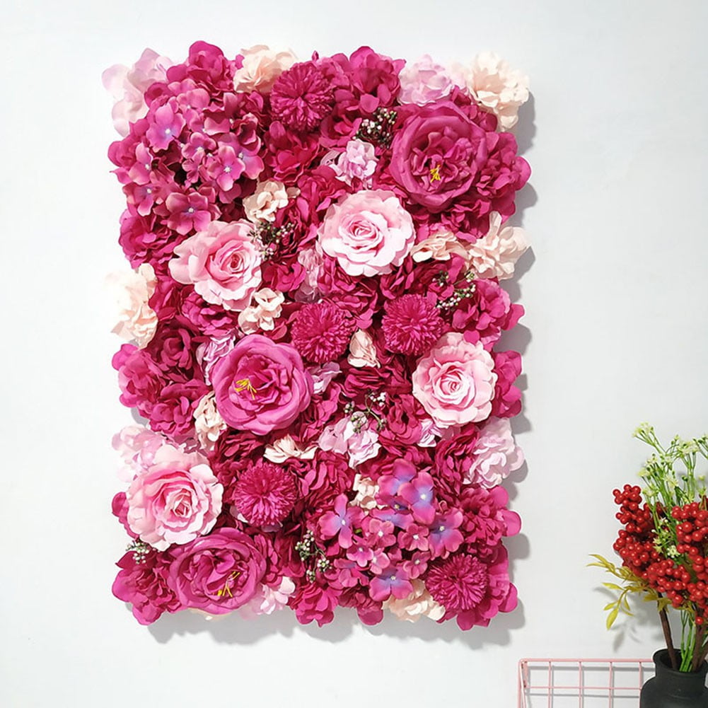 AFQH Wedding Wall Flower Artificial Flowers Rose Arch Faux Plastic ...