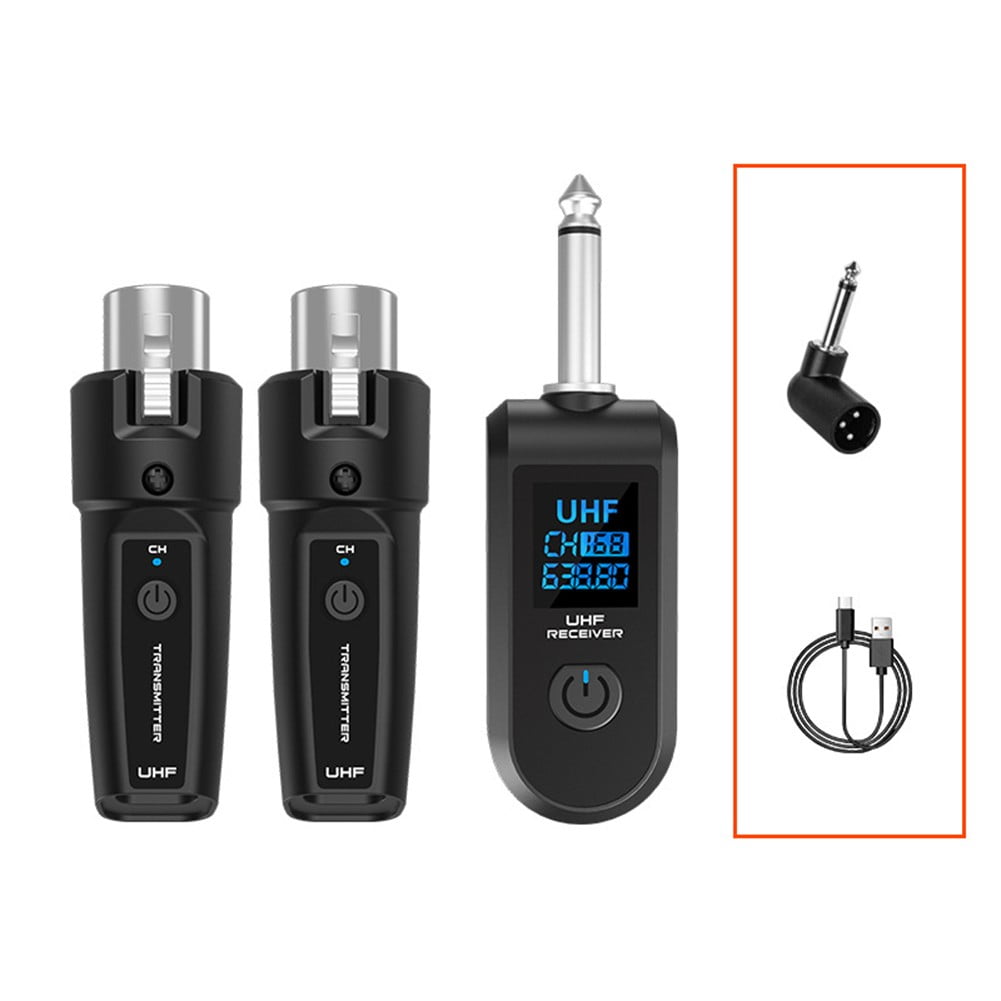 AFQH Wireless Guitar UHF XLR Adapter Transmitter Receiver Mic Set For ...
