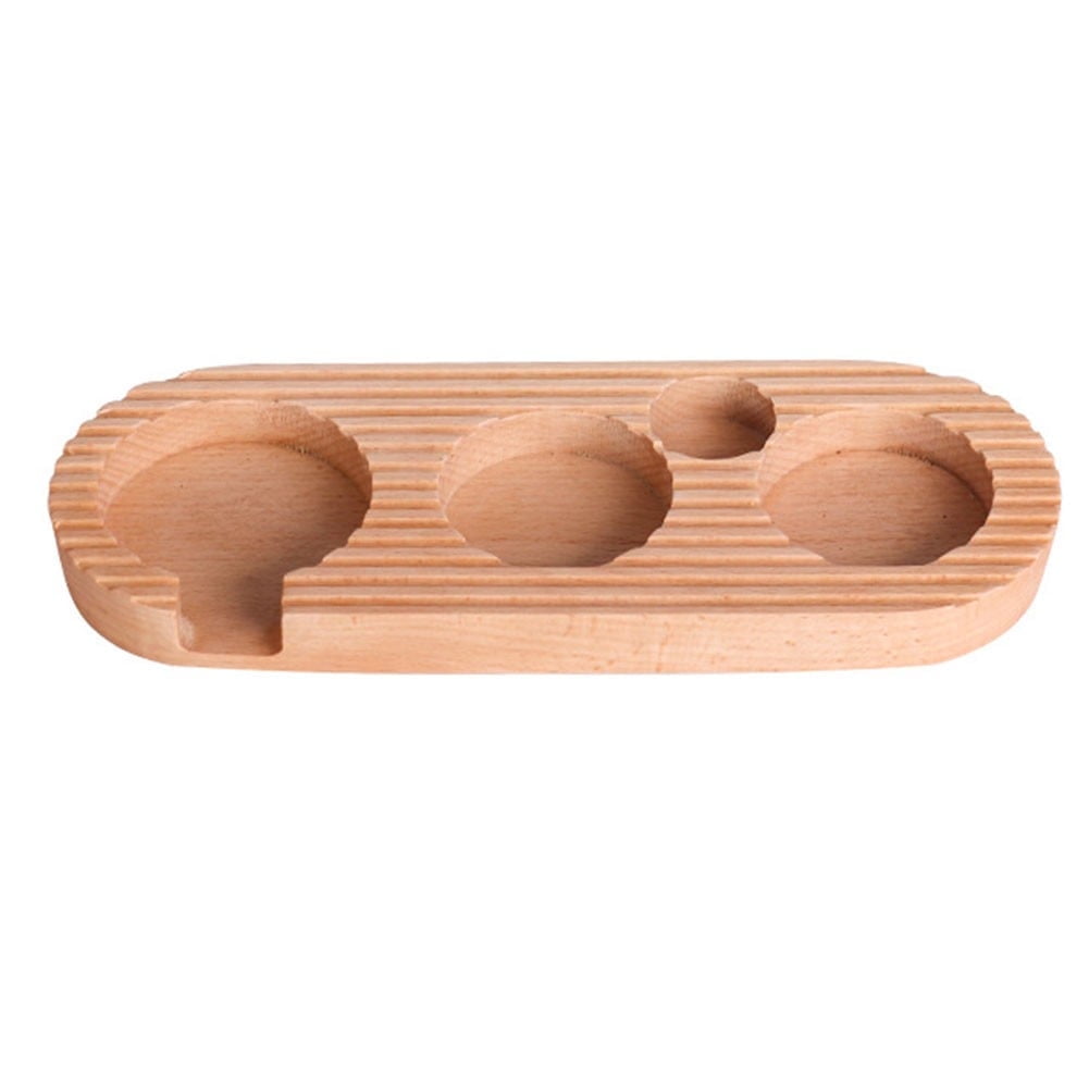AFQH Wood Coffee Filter Tamper Holder Wooden Espresso Tamper Mat Stand ...