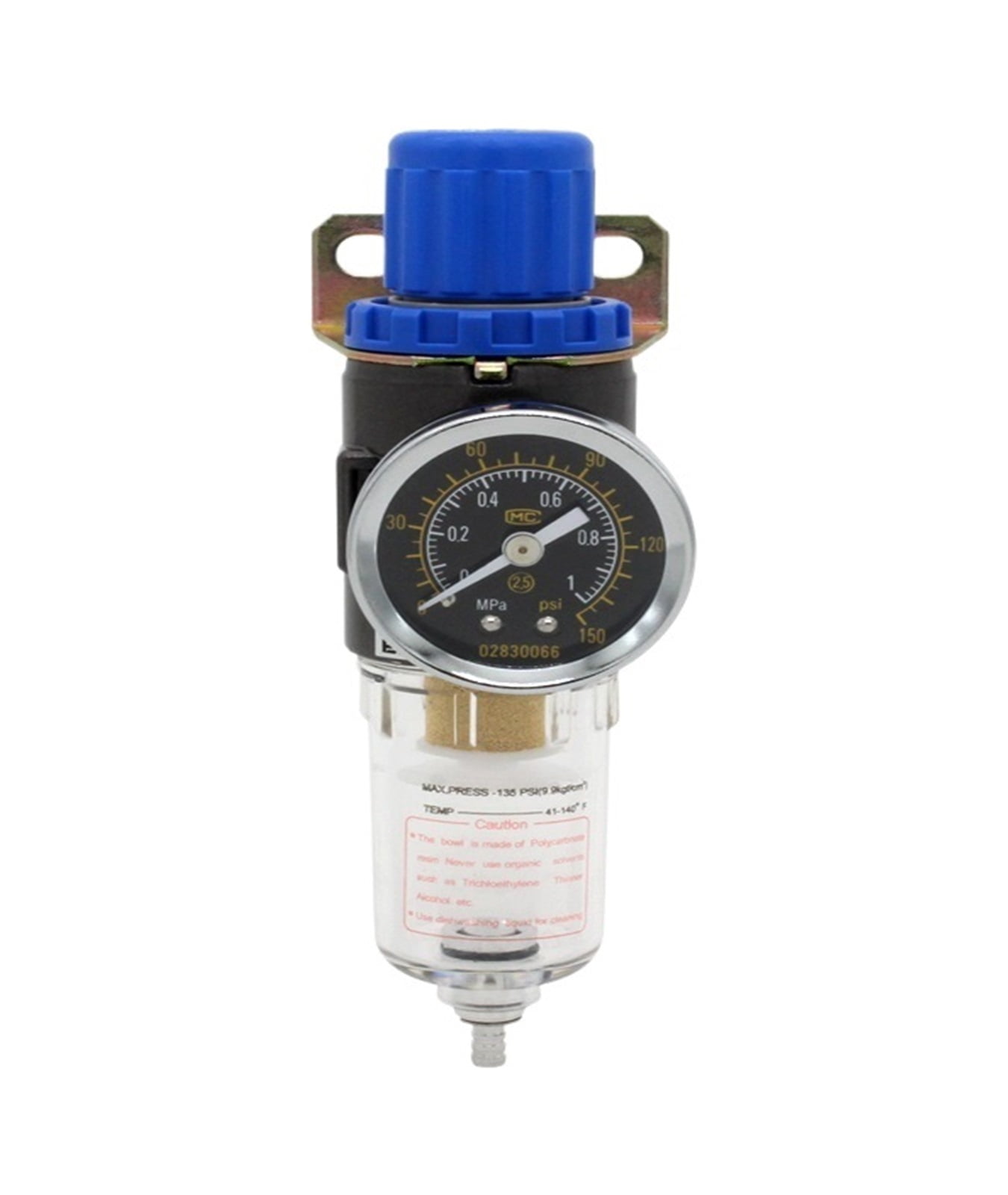 AFR2000 1/4" Air Pressure Regulator, Water Separator Trap Filter ...