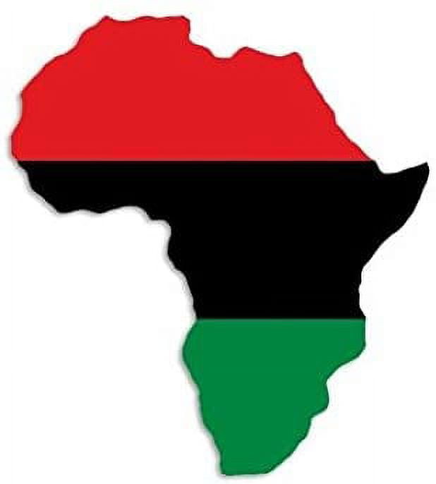 AFRICA SHAPED Pan African Flag Sticker (black history decal)- Sticker ...