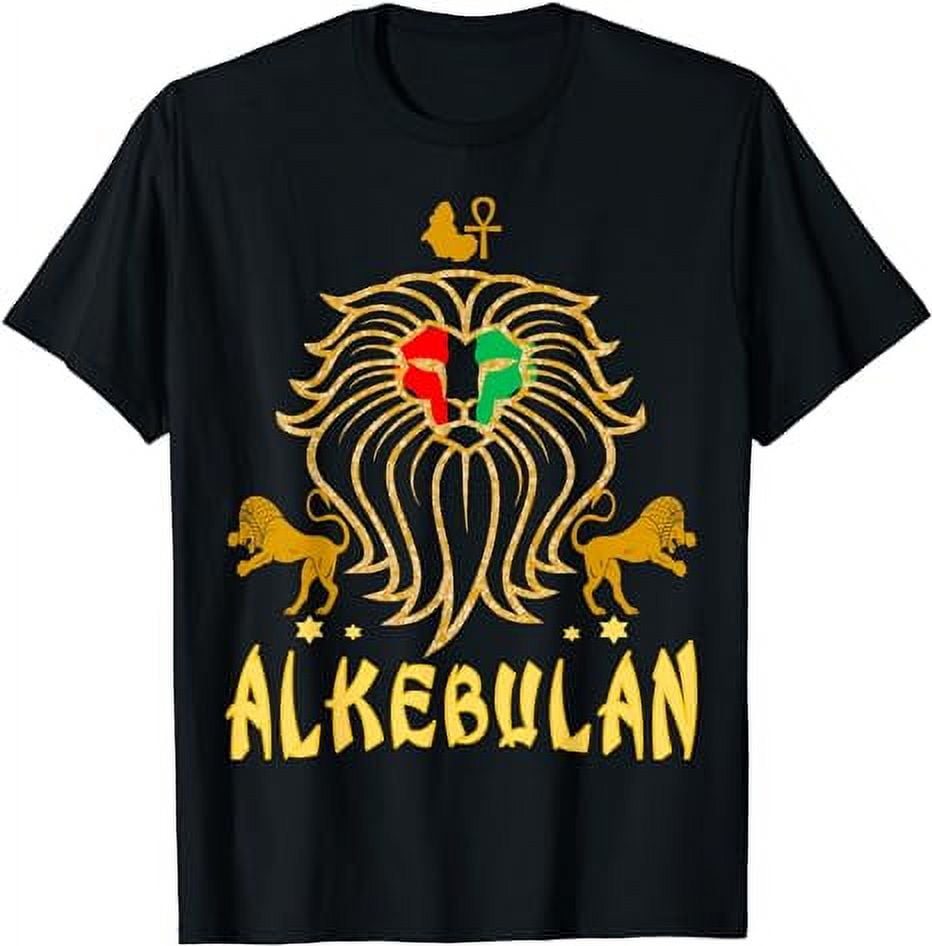 AFRICAN LION RBG ANKH Alkebulan KEMETIC Clothing T-Shirt - Walmart.com