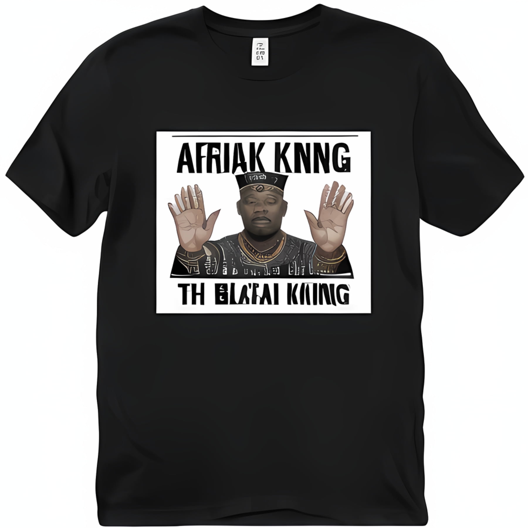 AFRIzas KING Black T-Shirt African Man in Traditional Attire with Teh ...