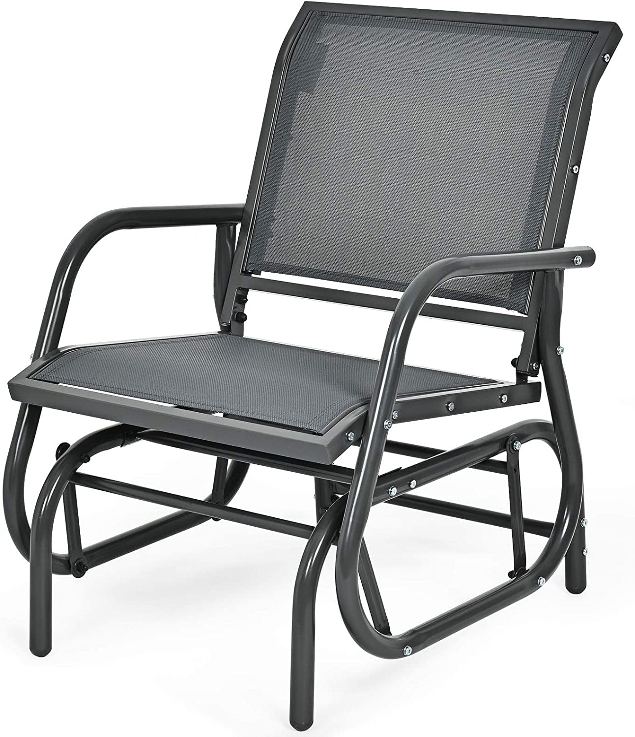AFSTAR Outdoor Patio Glider Chair, Porch Glider Swing with Breathable ...