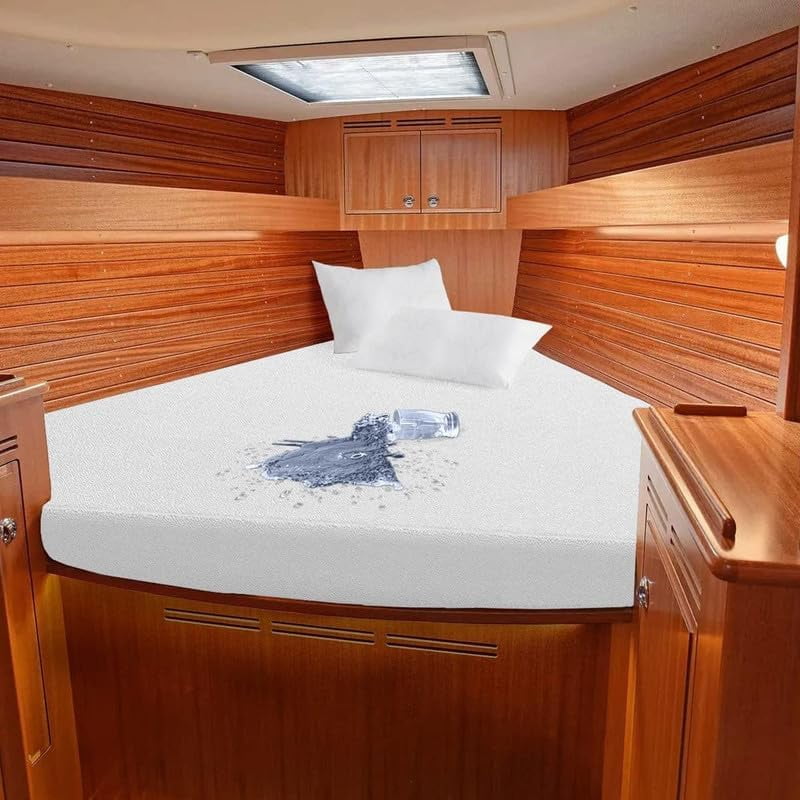 AFT Berth Mattress Protector Pad Cover White Color Fits Upto 6 Inch ...