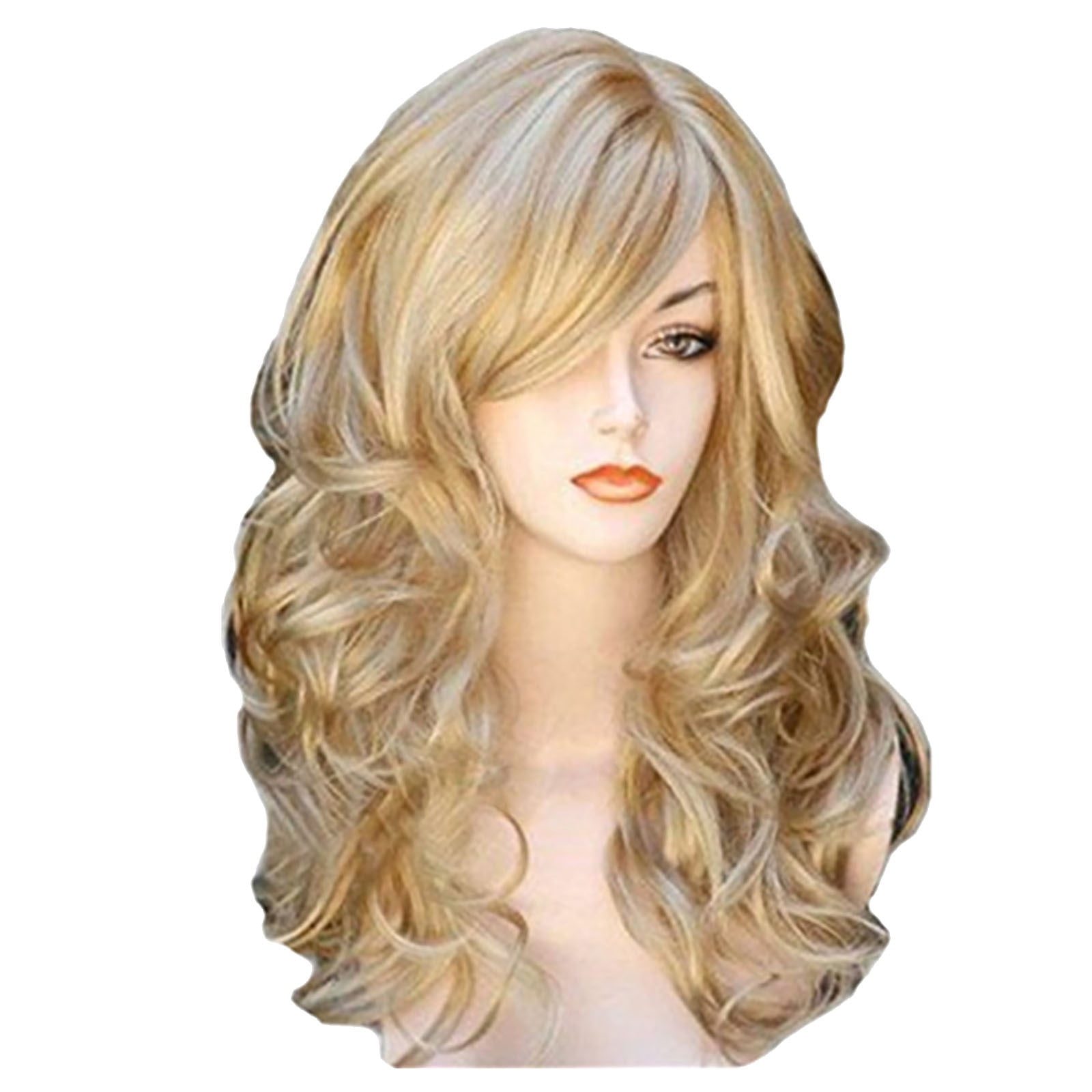 AFUADF 3-color Women's Multicolor Long Curly Hair Bangs Chemical Fiber ...