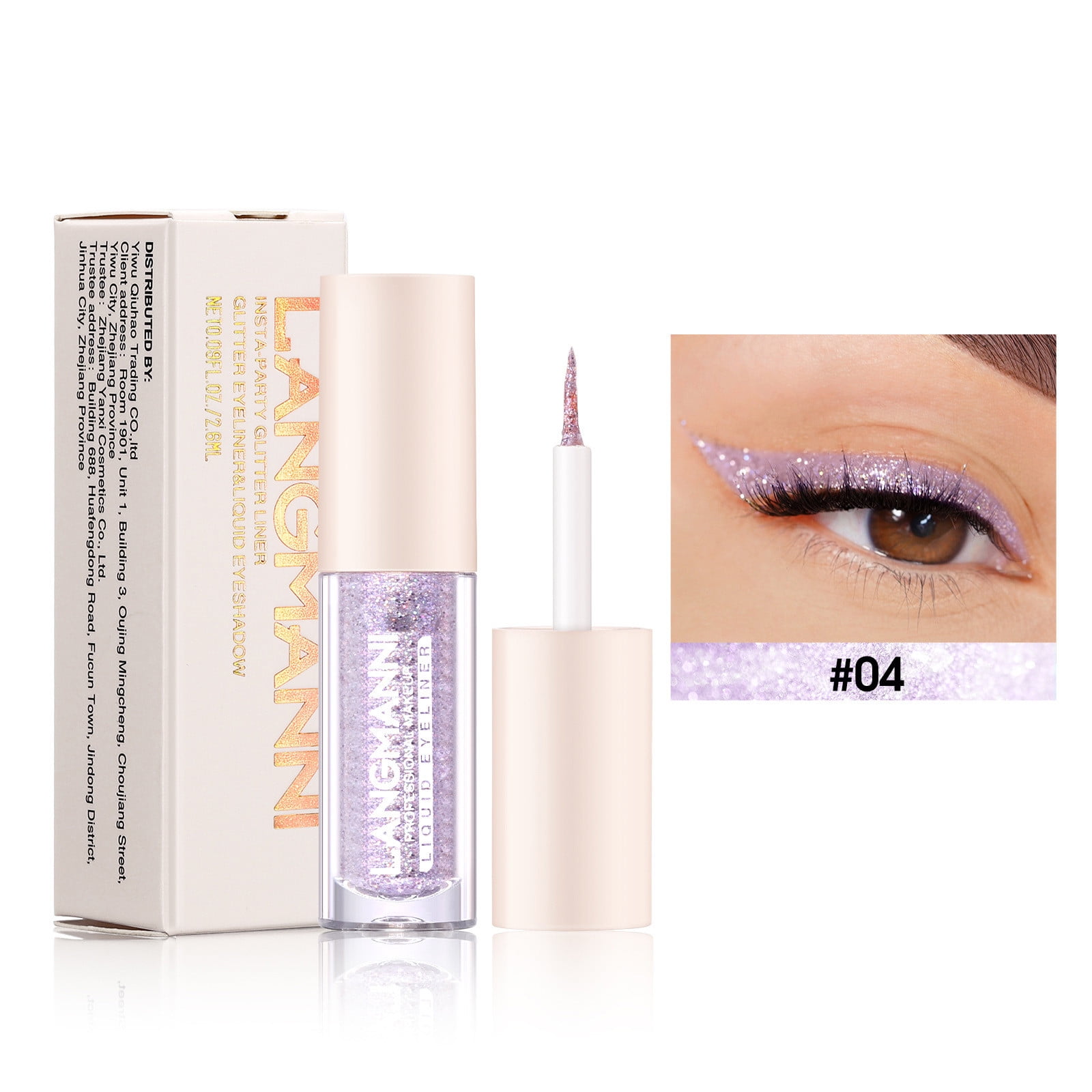 AFUADF Color Fine Glitter Eyeliner Liquid Eye Shadow Highlight Liquid ...