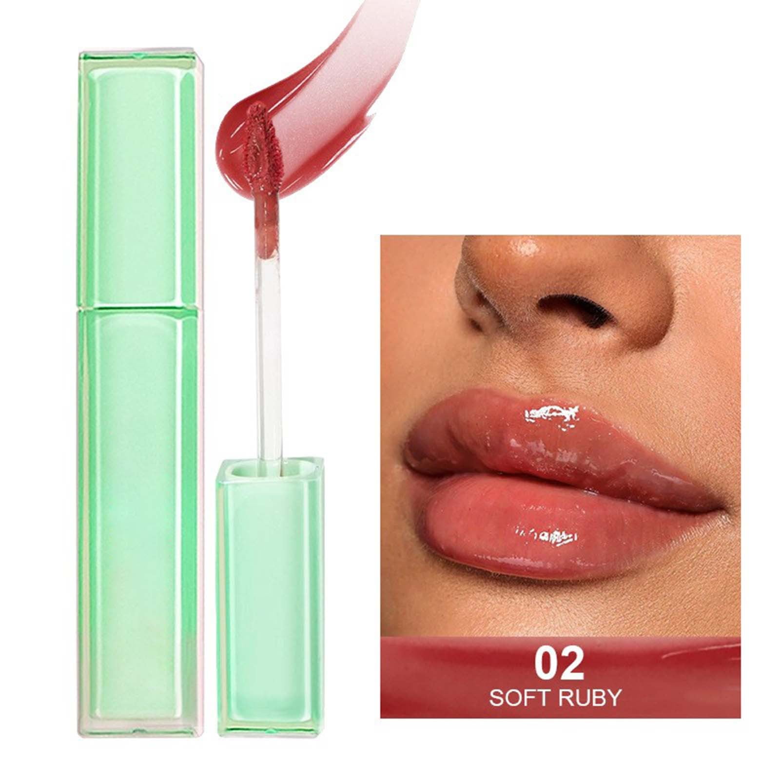 AFUADF Mint Green Squares Tube Lip Glaze Pouting Lip Mirror Lipstick ...