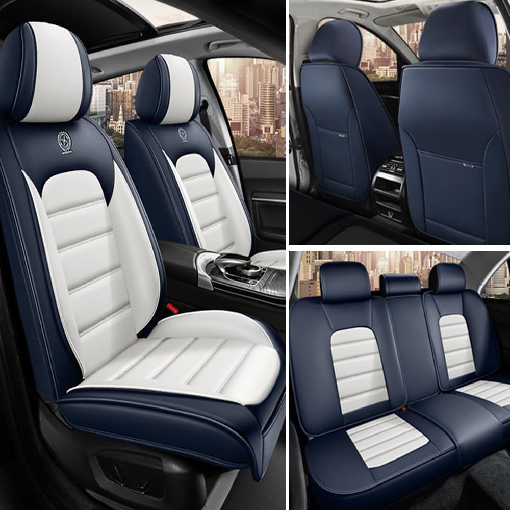 AFUNTIO Leather 5 Seat Covers for Land Rover 99% Models,Car Seat ...