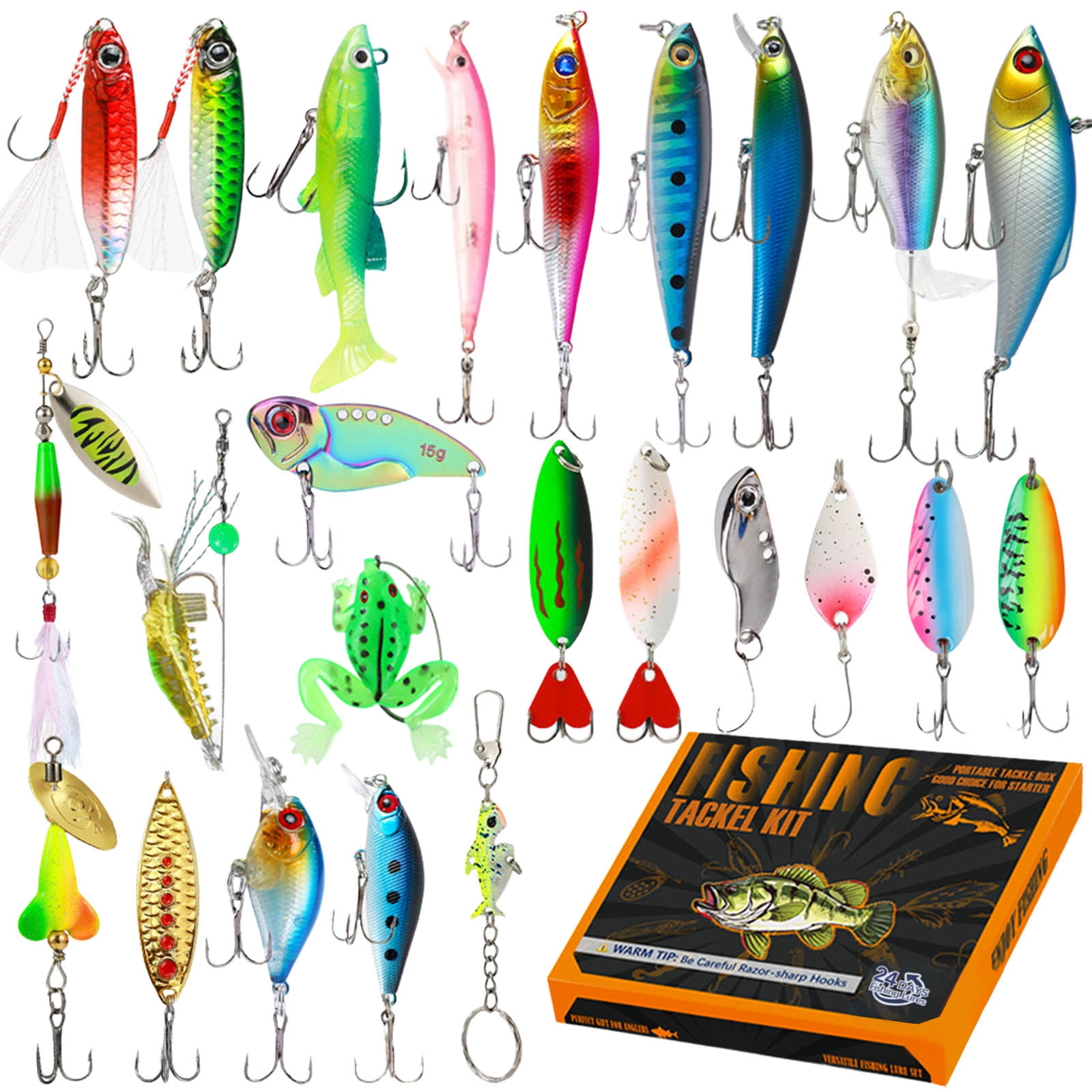 AFUO 2025 Deluxe Fishing Advent Calendar for Men 24 Days Christmas ...