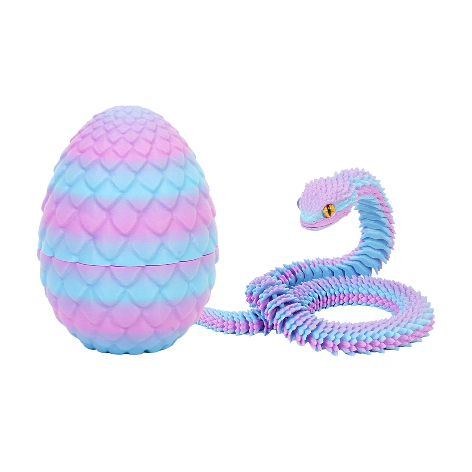 AFUO 3D Printed Articulated Snake with Egg 3D Printed Animals With ...