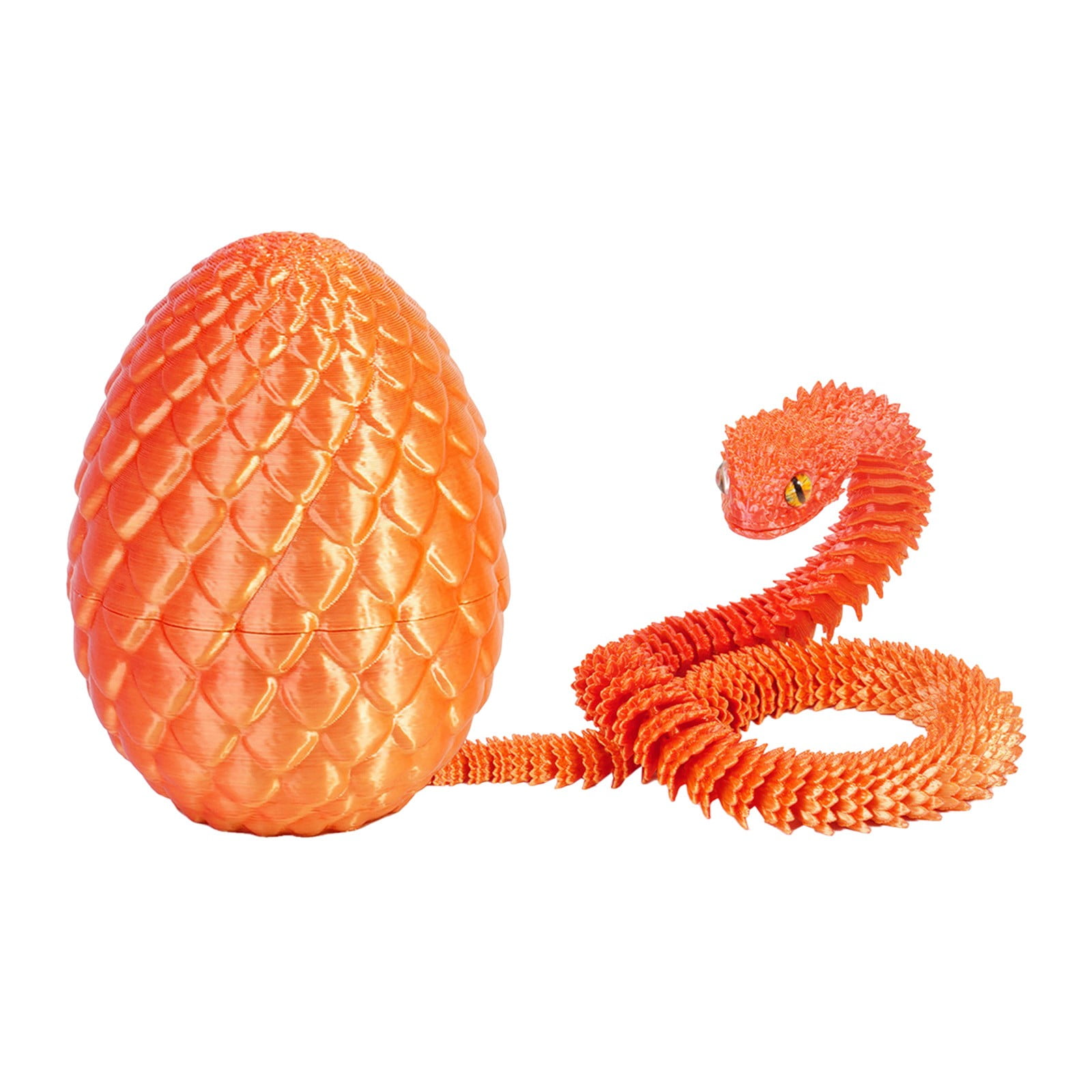 AFUO 3D Printed Articulated Snake with Egg 3D Printed Animals With ...