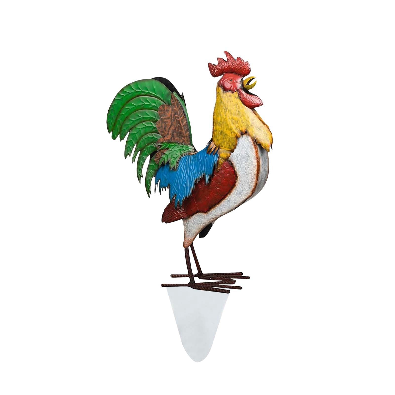 AFUO Garden Decor Realistic Wooden Rooster Statue Yard Art Lawn ...