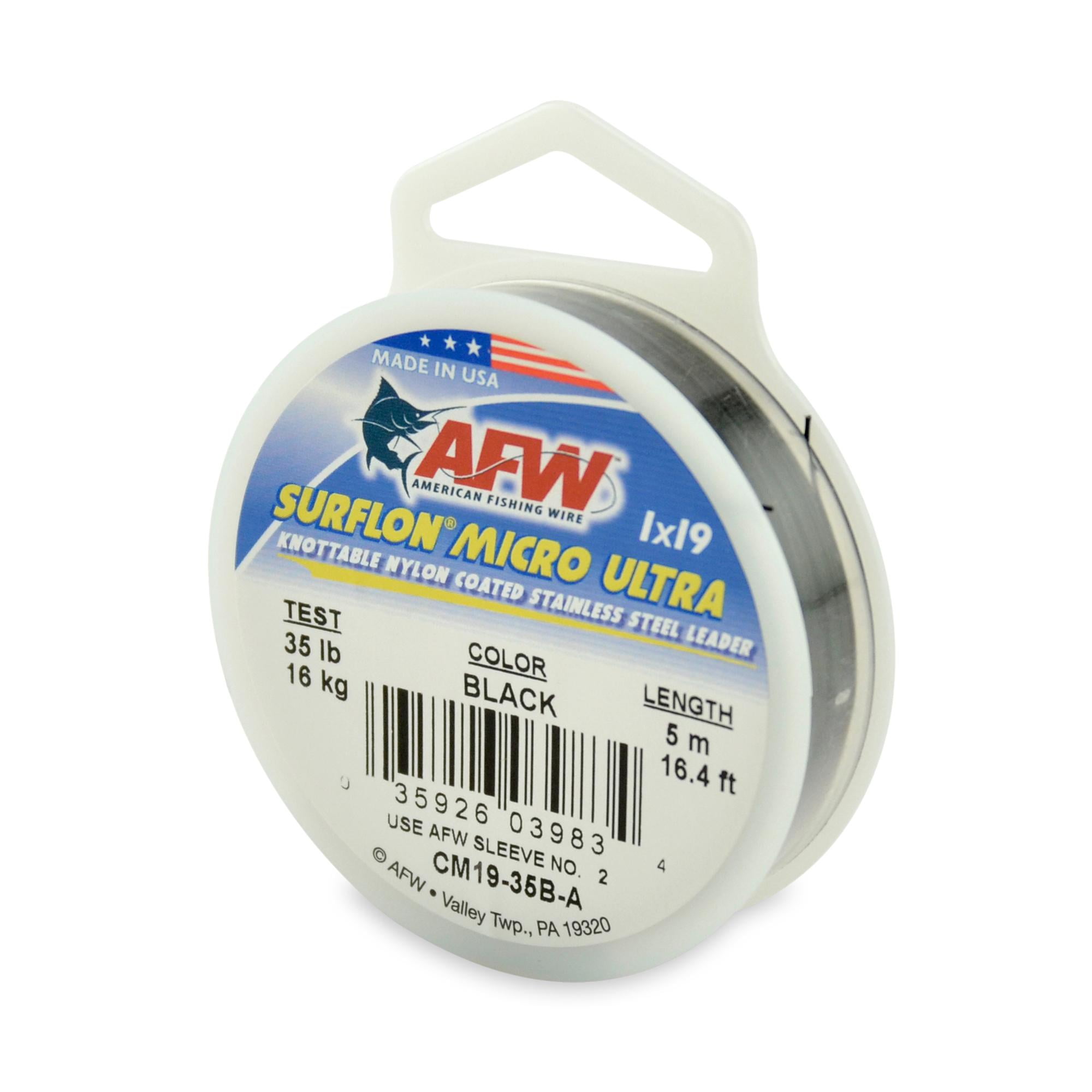 AFW American Fishing Wire Surflon Micro Ultra Nylon Coated 1x19 ...