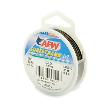 American Fishing Wire Tooth Proof Stainless Steel Single Strand Leader ...