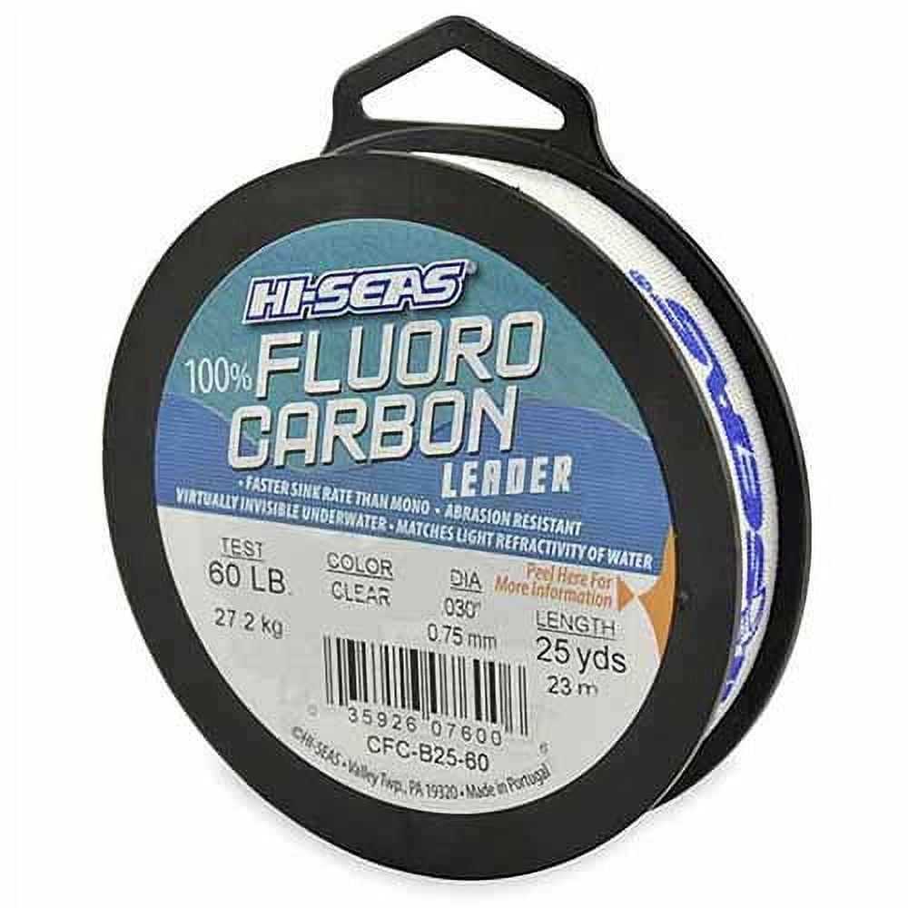 AFW Hi Sea CFC-B25-60 Hi Seas 60Lb 25Yd Fluorocarbon Leader Fishing ...