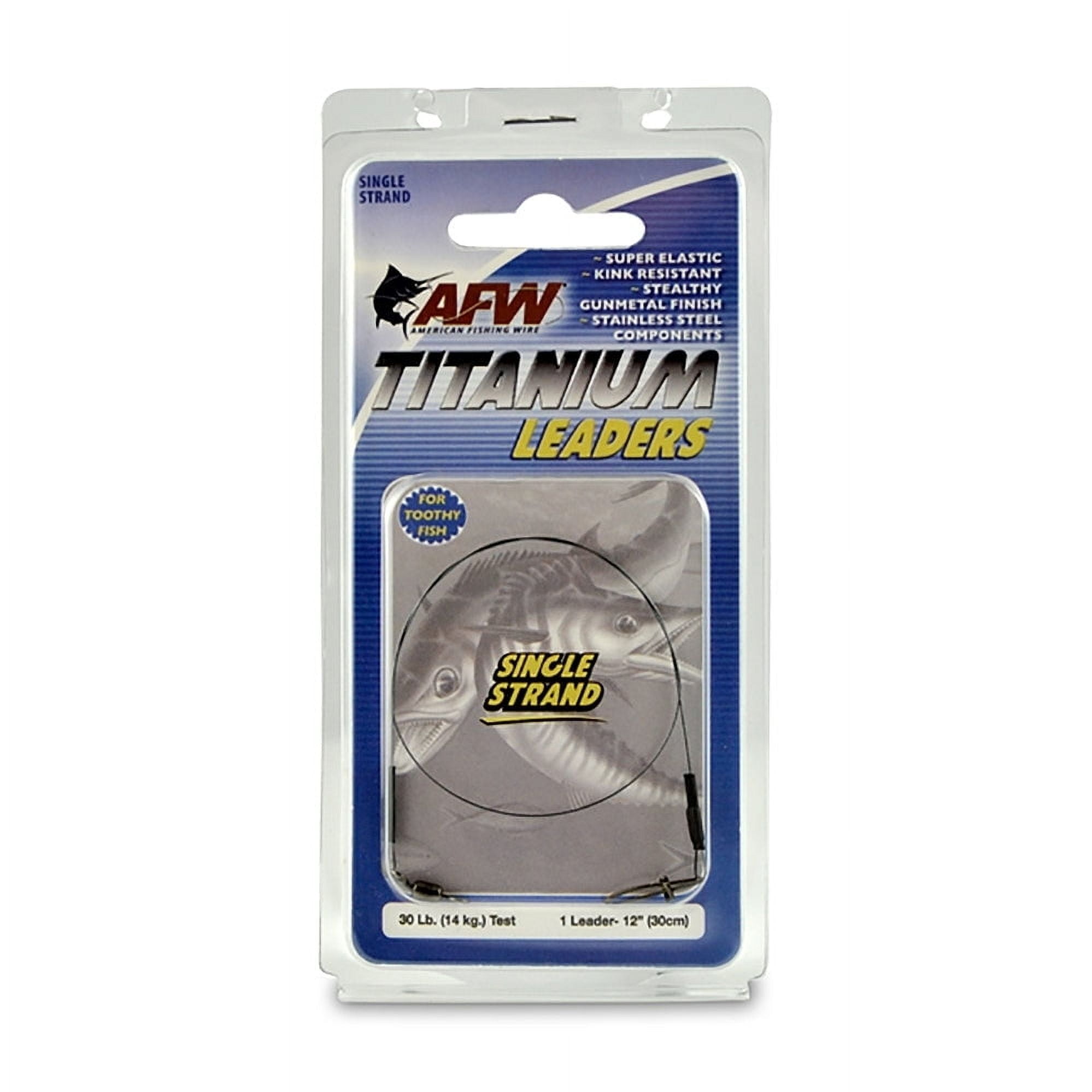 AFW STI040B-50FT Titanium ToothProof, Single Strand Leader Wire ...
