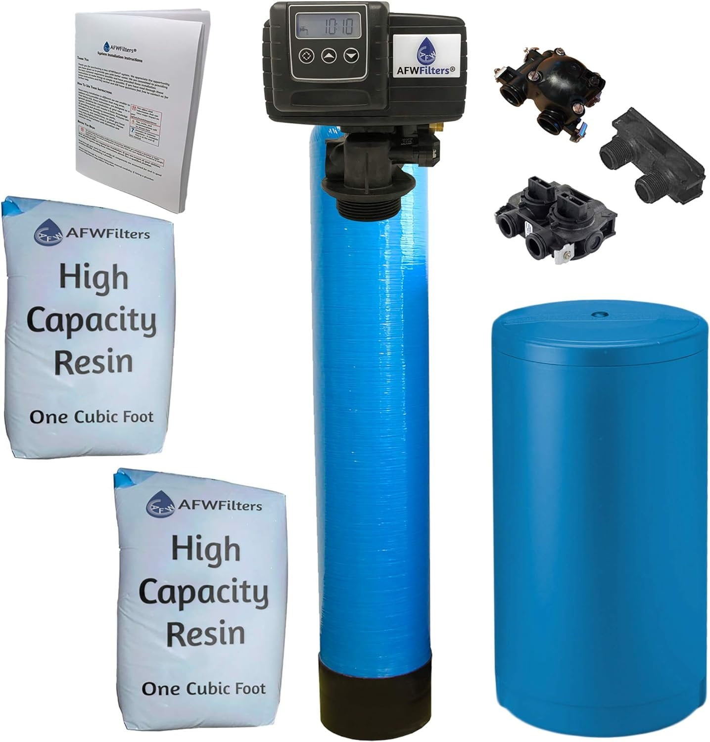 AFWFilters 2 cubic Foot 64k Whole Home Water Softener with High ...