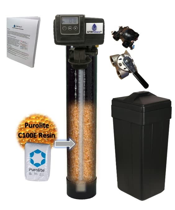 AFWFilters Purolite Metered Water Softener 48,000 48k Whole House Water ...