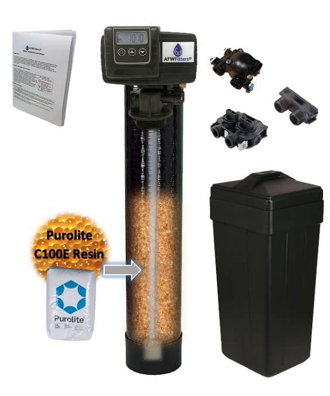 AFWFilters Purolite Metered Water Softener 48,000 48k Whole House Water ...
