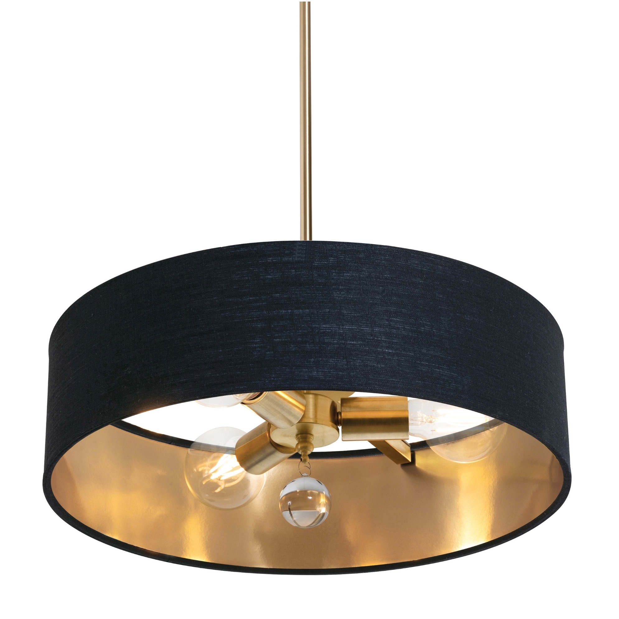 AFX Celine Pendant Satin Brass/Black, Gold - 18" - Walmart.com