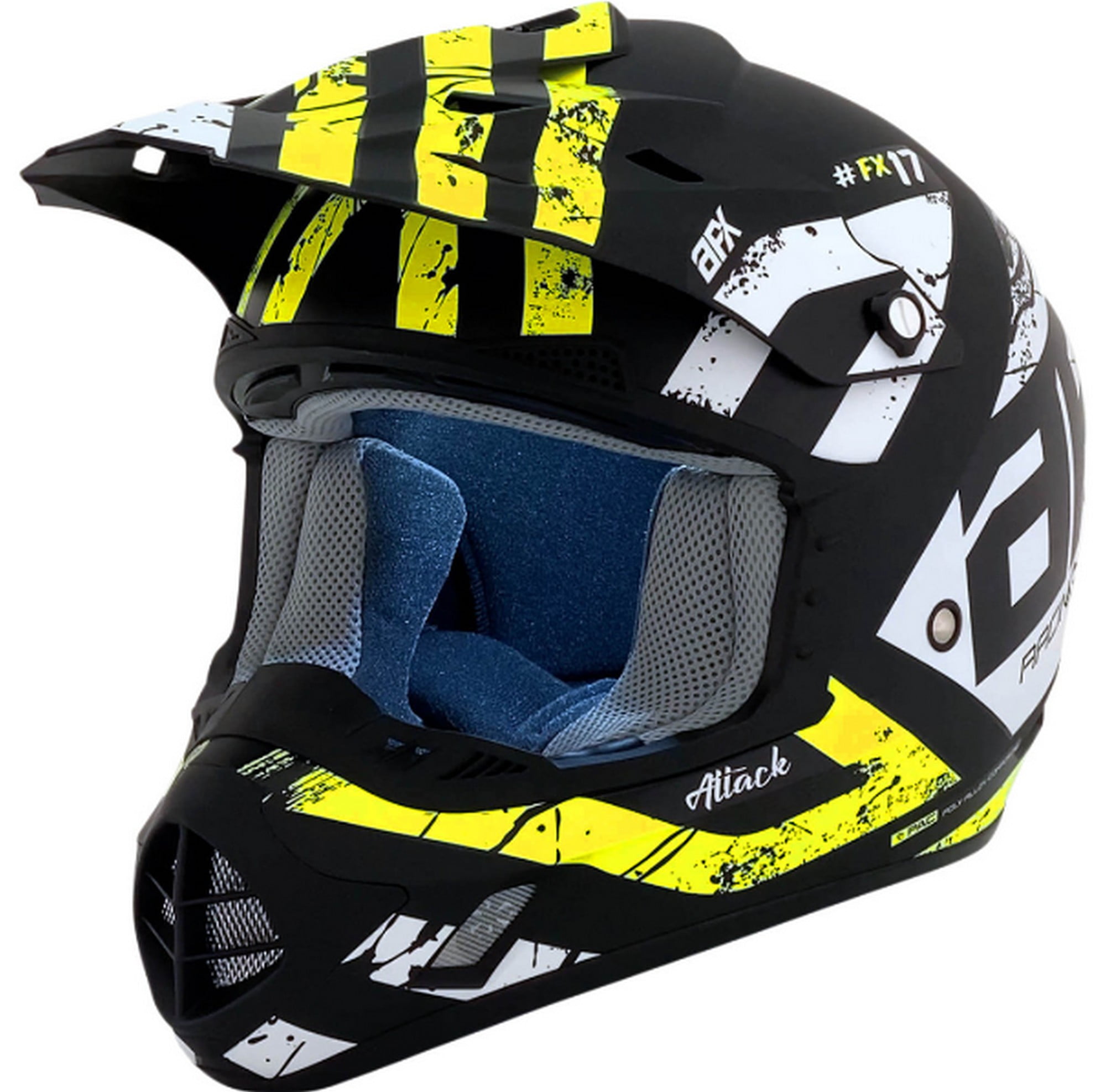 AFX FX-17 Attack Youth MX Offroad Helmet Matte Yellow MD - Walmart.com