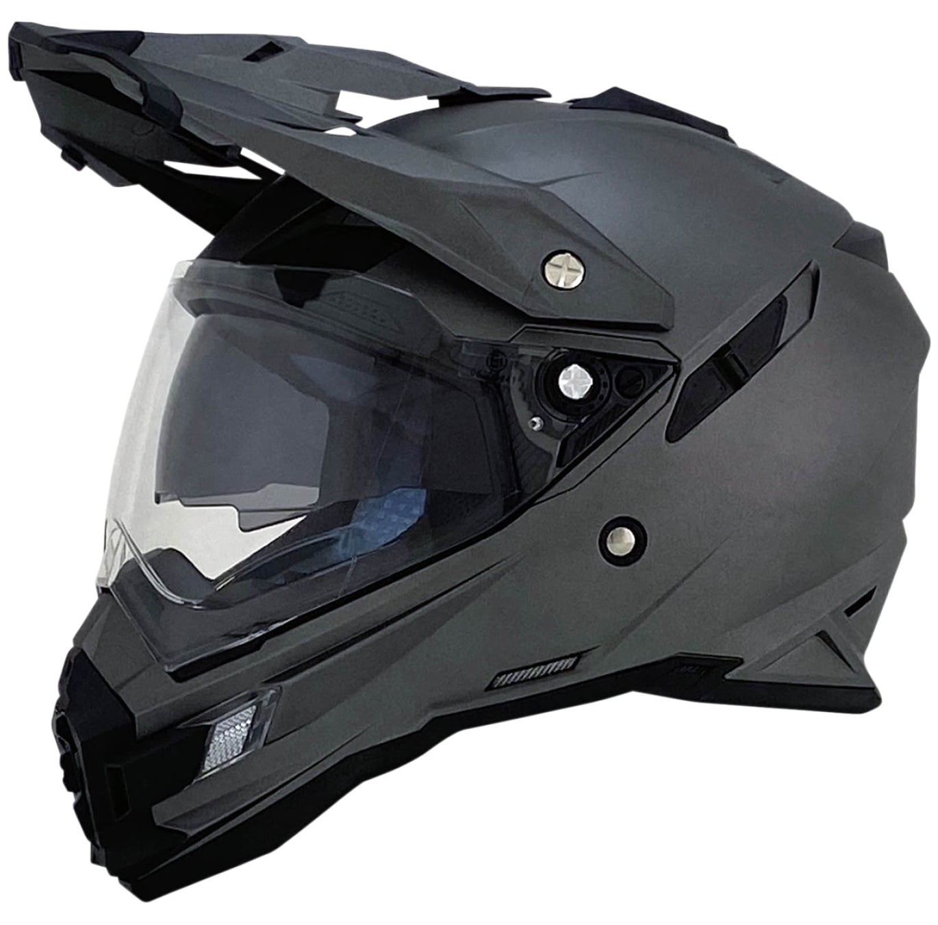 AFX FX-41DS Solid Dual Sport Motorcycle Helmet Frost Gray XL - Walmart.com