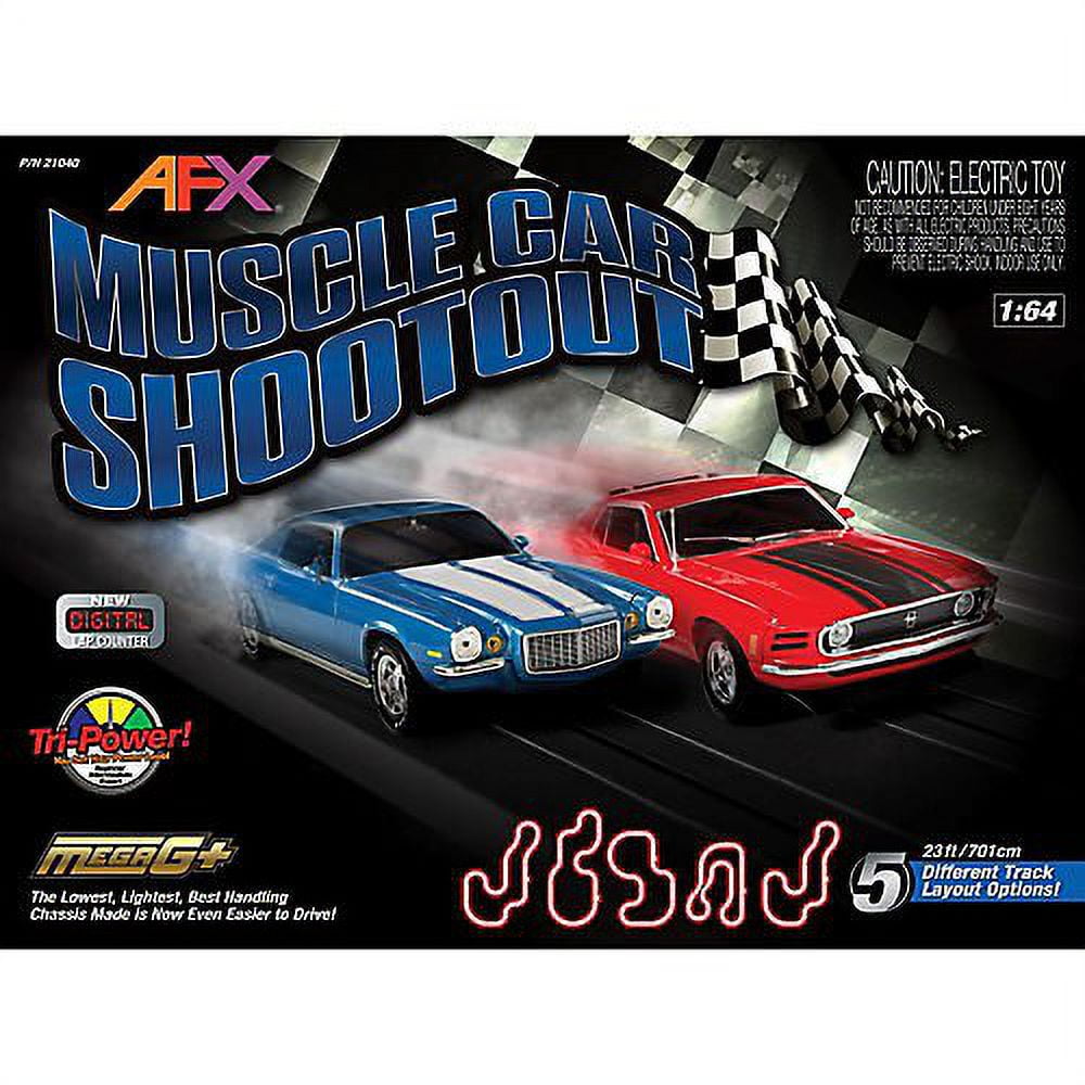 AFX Muscle Car Shootout, w/Lap Counter, Mustang/Camaro - Walmart.com