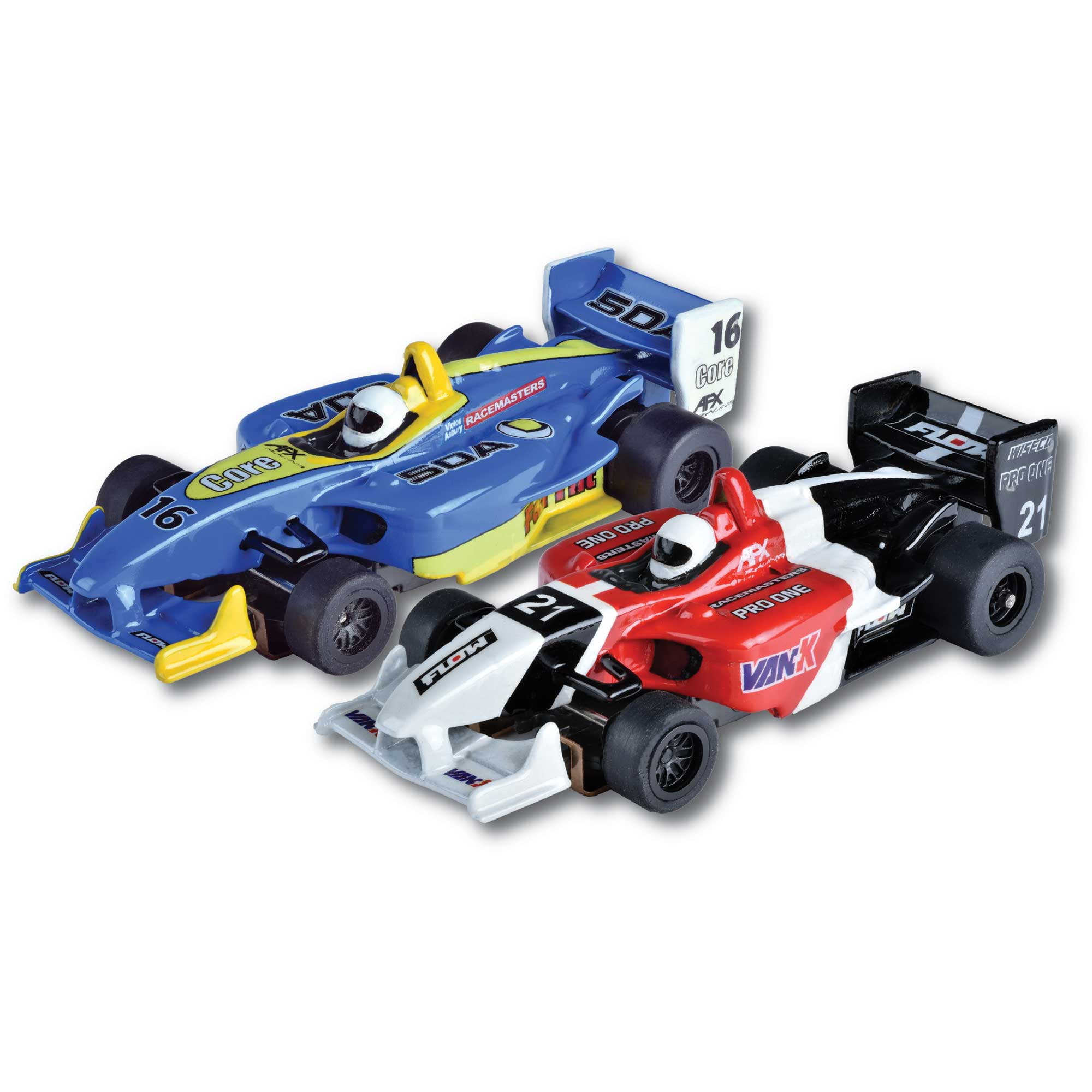 AFX/Racemasters Two Pack Formula MG+ Cars, HO Slot Racing AFX22017 ...